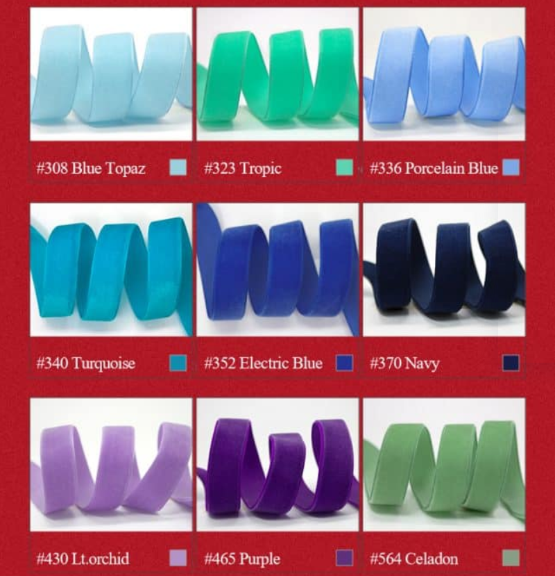 1/8 inch Velvet Ribbon 3mm Narrow Ribbon for Wedding Invitations, Gift ...