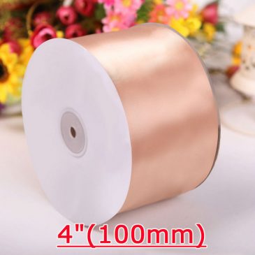 4 inch Extra Wide Single Sided Satin Ribbon 100mm x 100yards - RibbonBuy